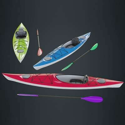 Kayak 2A - 3D Model by weeray