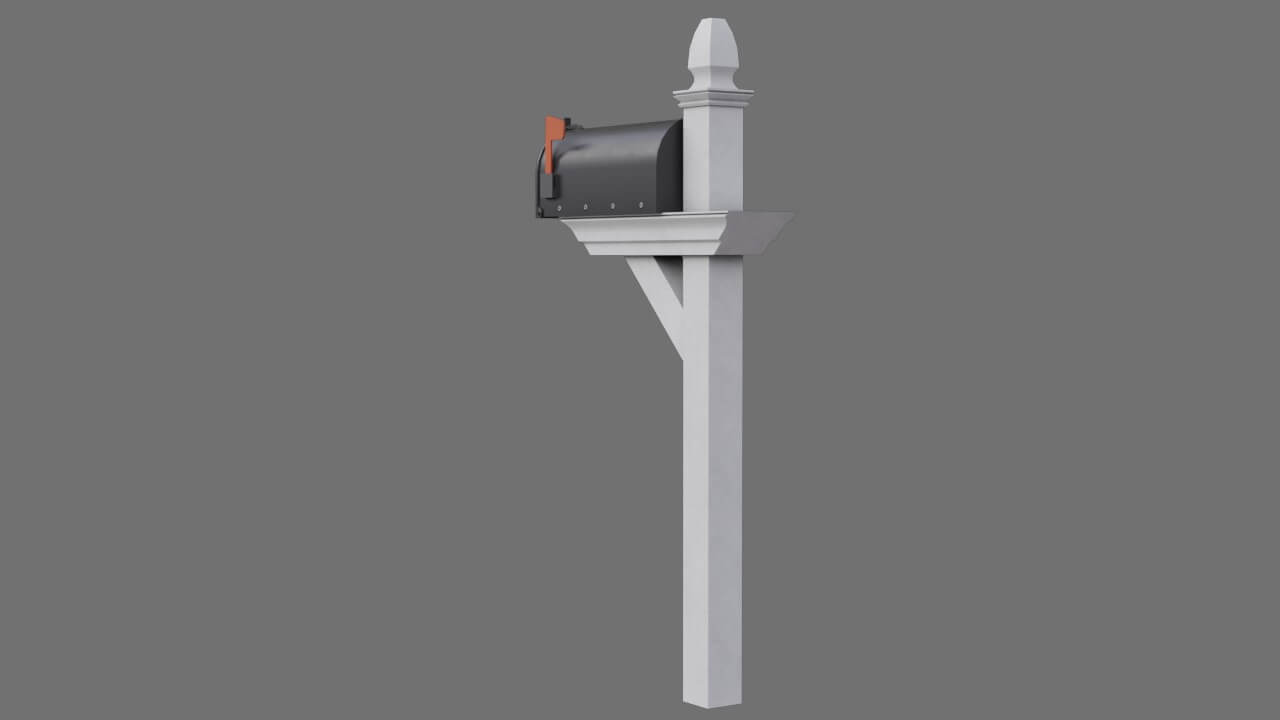 Classic Mailbox With Pedestal - 3D Model by weeray