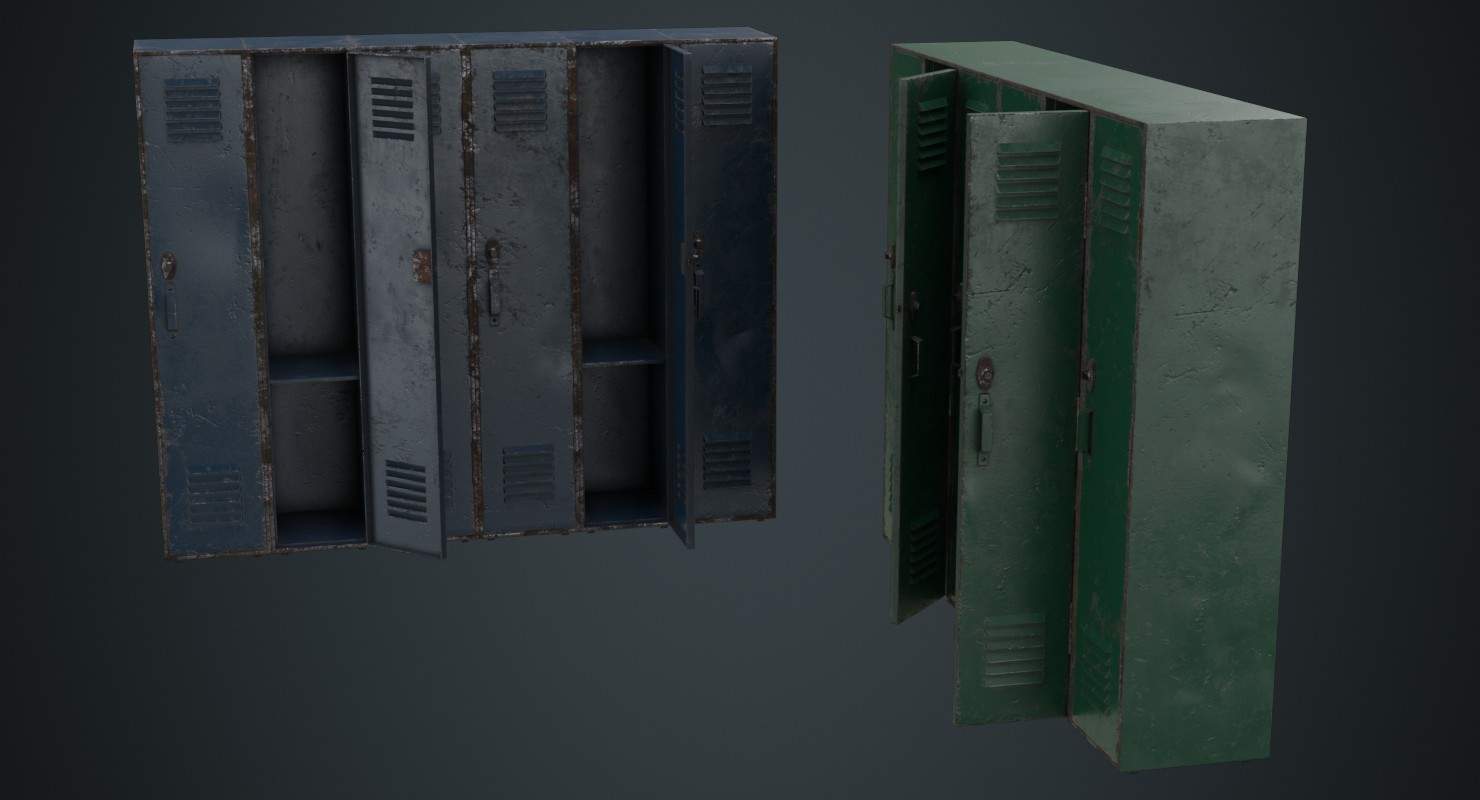 Locker (old) - 3D Model by weeray