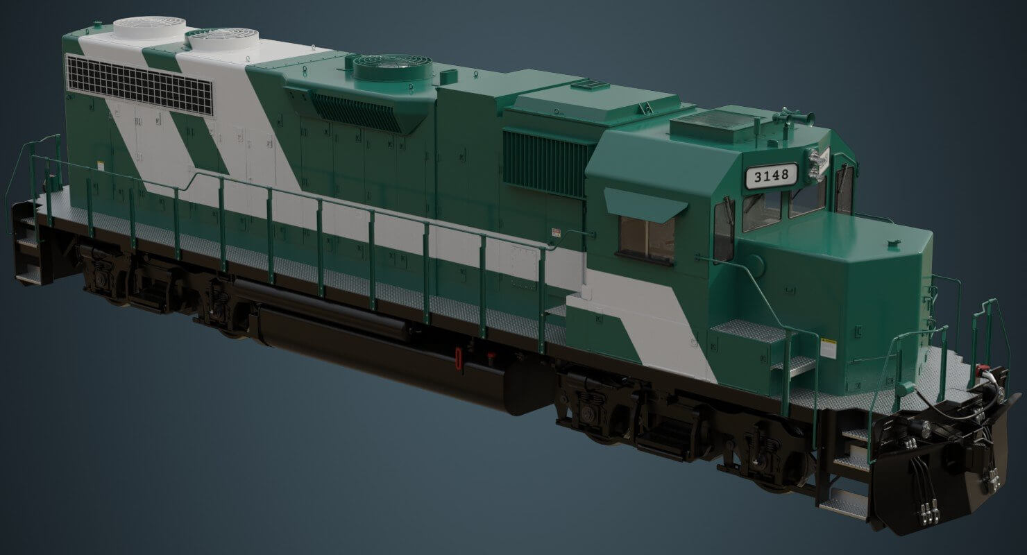 Locomotive 2A - 3D Model by weeray