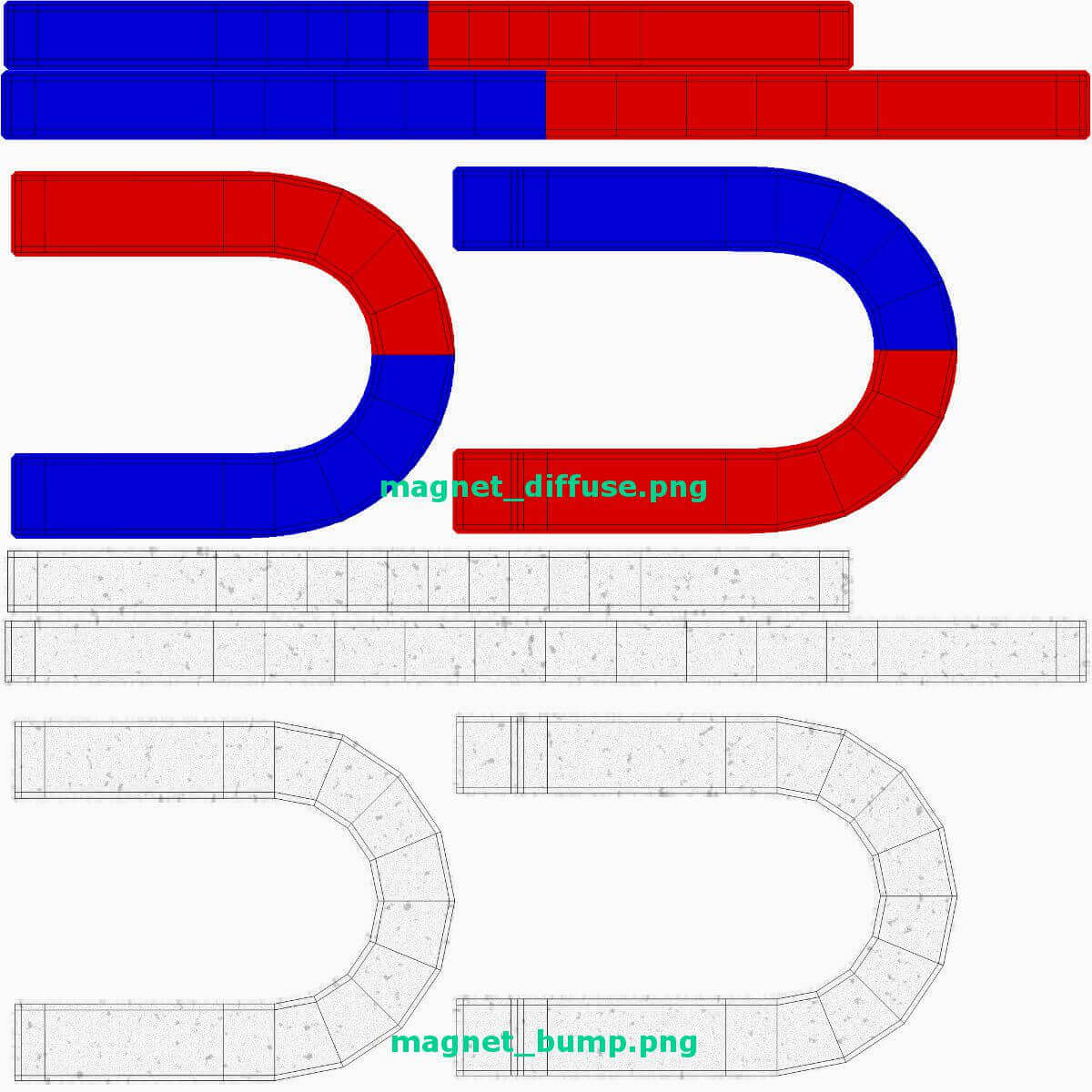 Horseshoe Magnet - 3D Model by weeray