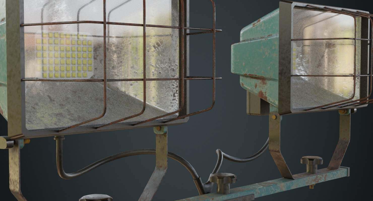 Mobile Construction Light 1B - 3D Model by weeray