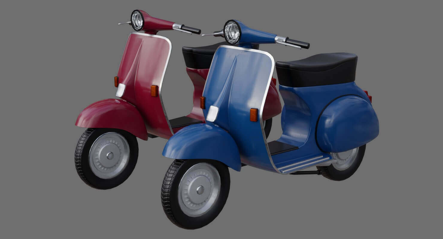 Motor Scooter - 3D Model by weeray
