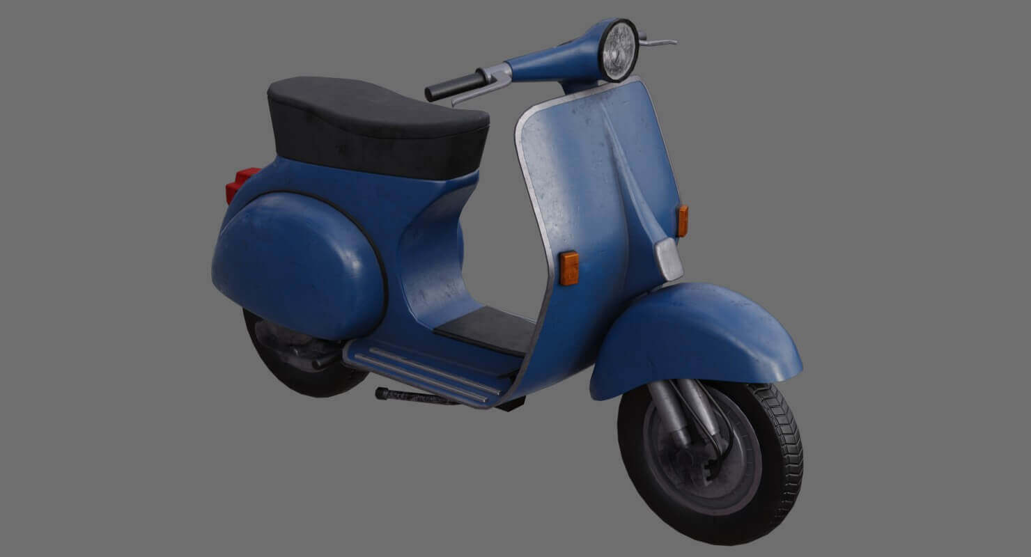 Motor Scooter (old) - 3D Model by weeray