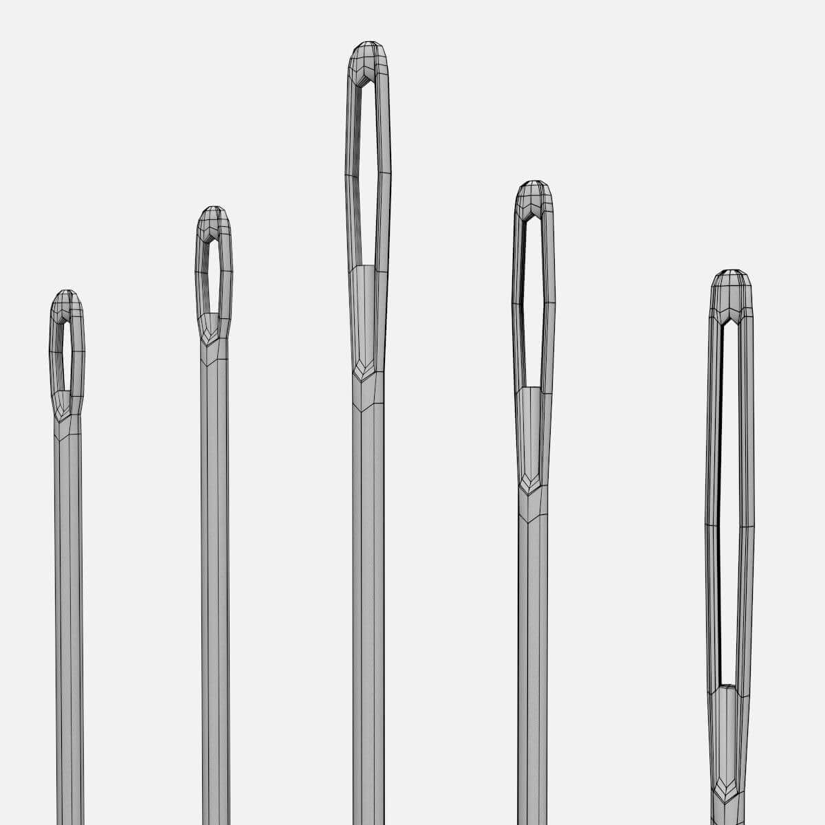 Sewing Needles - 3D Model by weeray