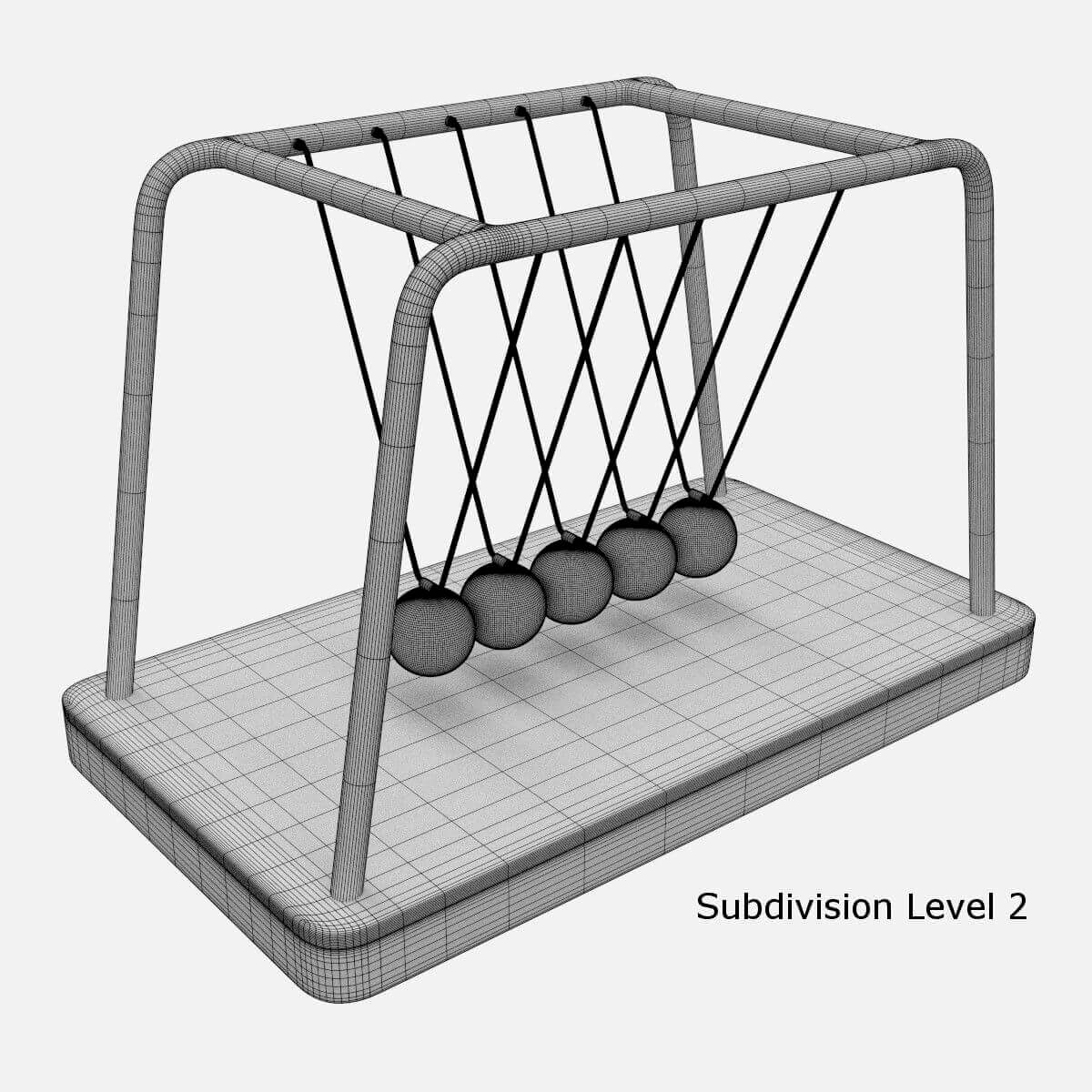 Newton Cradle - 3D Model by weeray