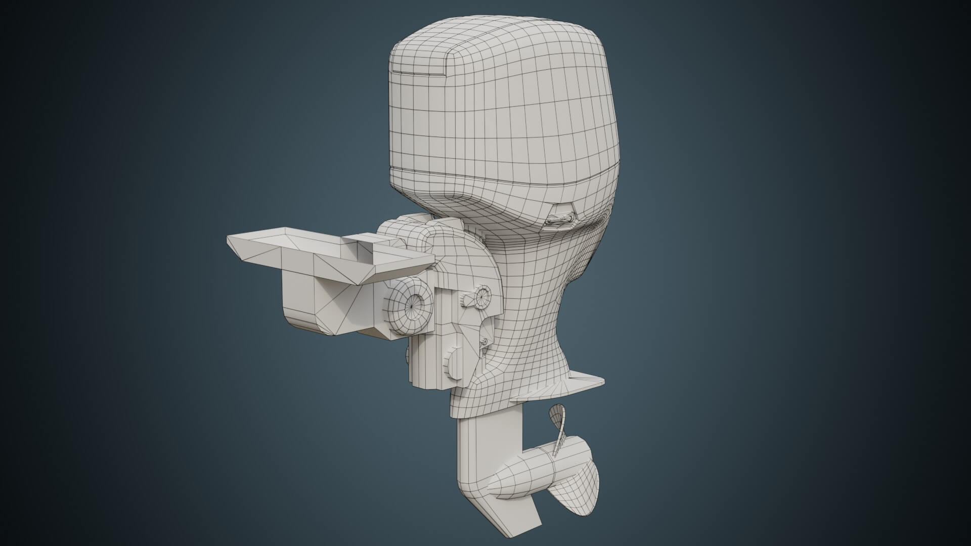 Outboard Motor 1B - 3D Model by weeray