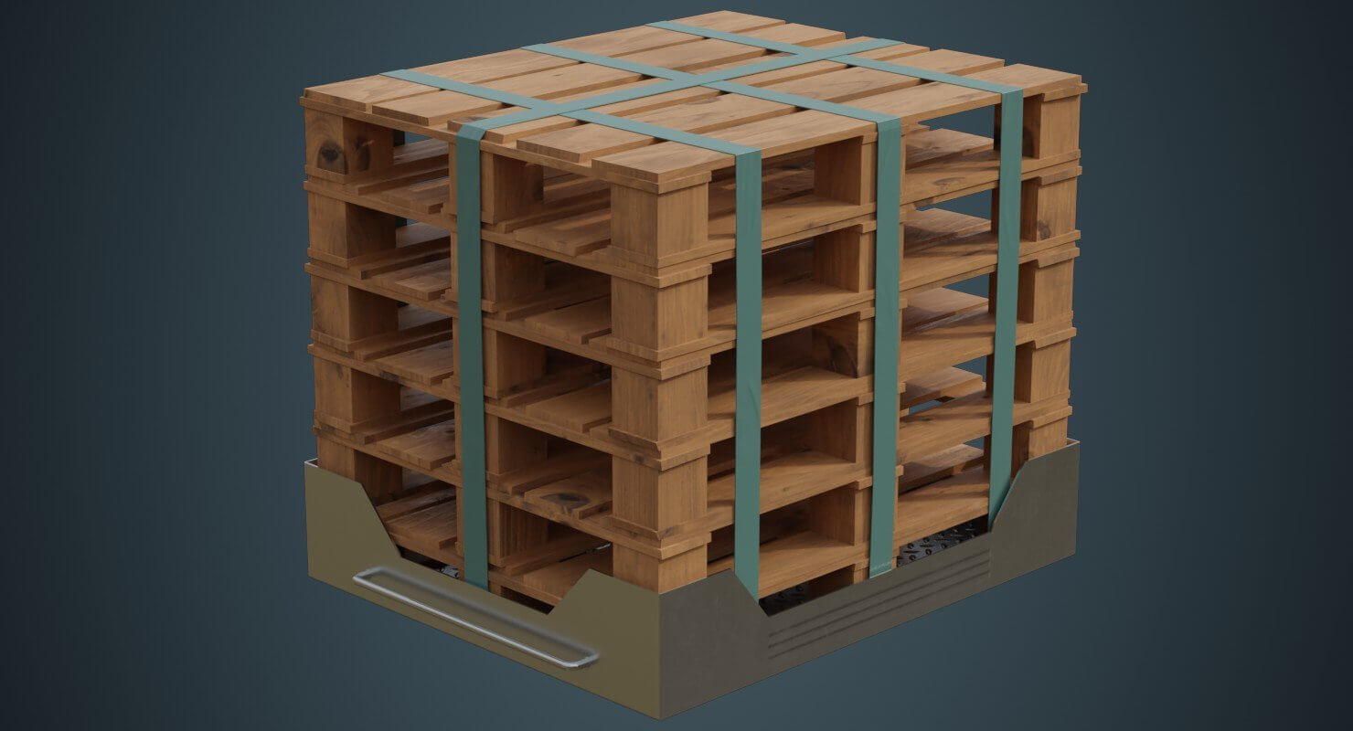 Pallet Rack 1A - 3D Model by weeray