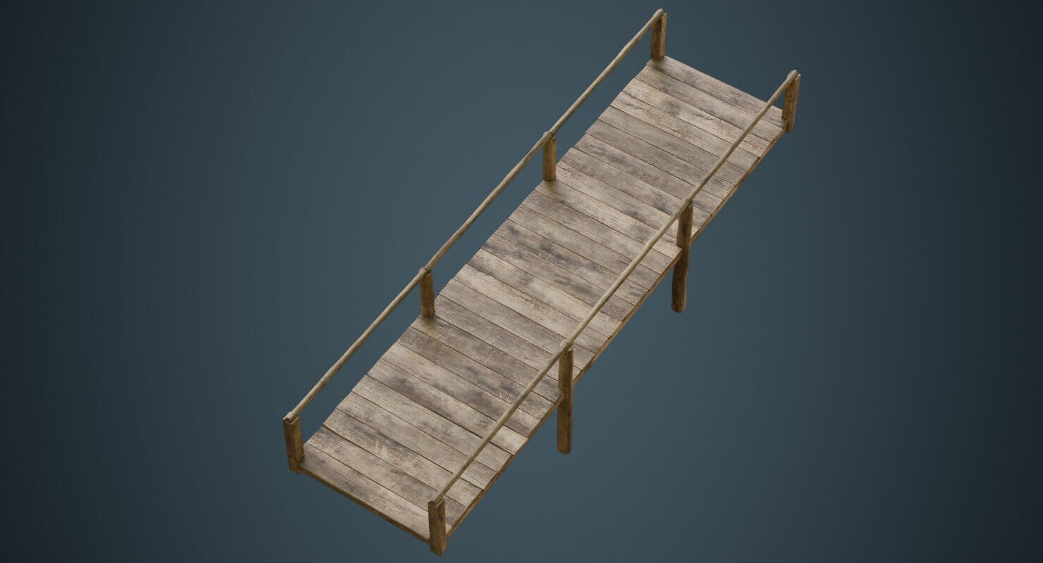 Plank Bridge 2A - 3D Model by weeray