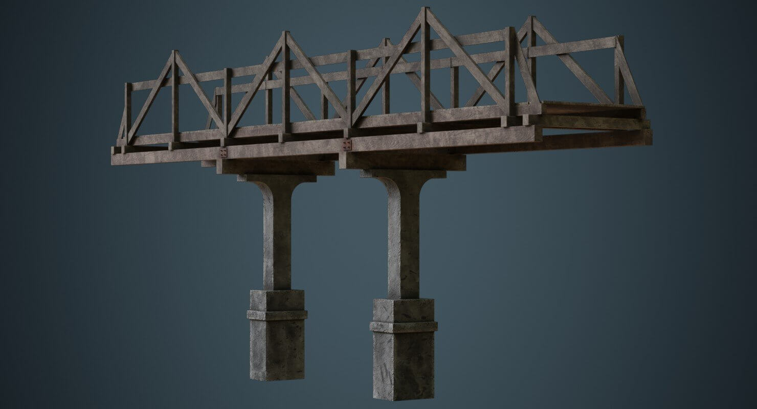 Plank Bridge 3B - 3D Model by weeray