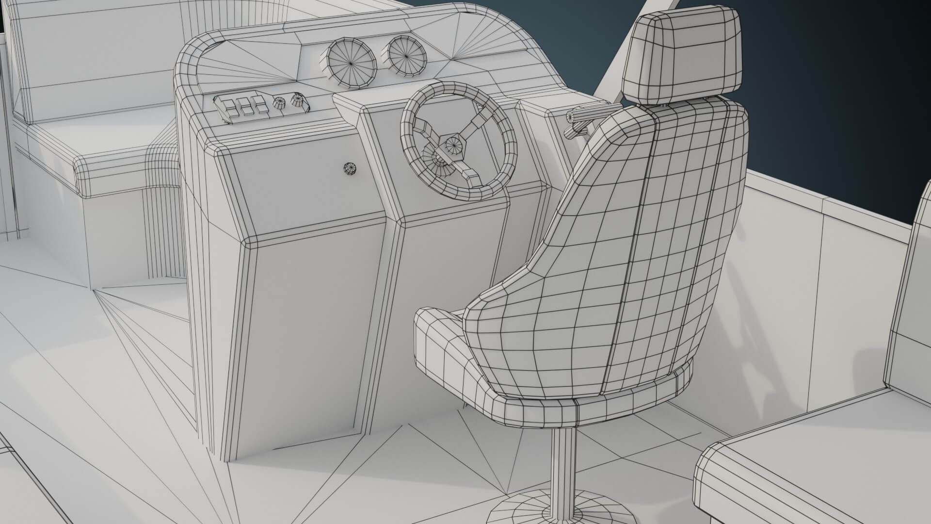Pontoon Boat 1 Basic - 3D Model by weeray