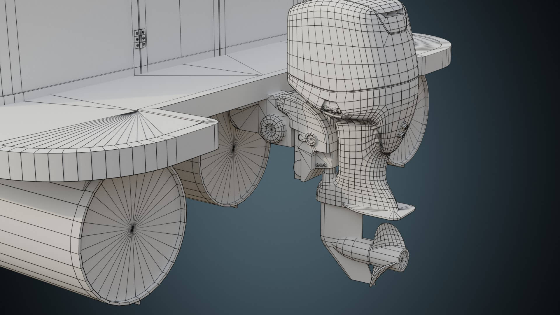 Pontoon Boat 1 Basic - 3D Model by weeray