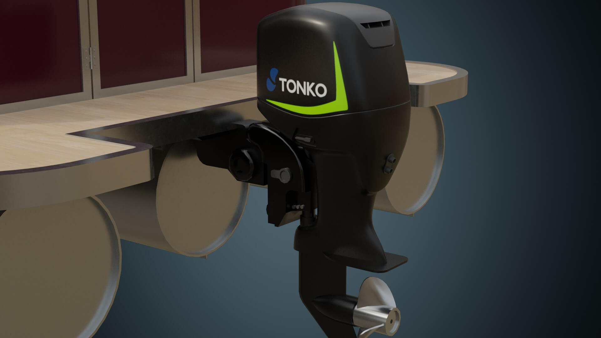 Pontoon Boat 1A - 3D Model by weeray