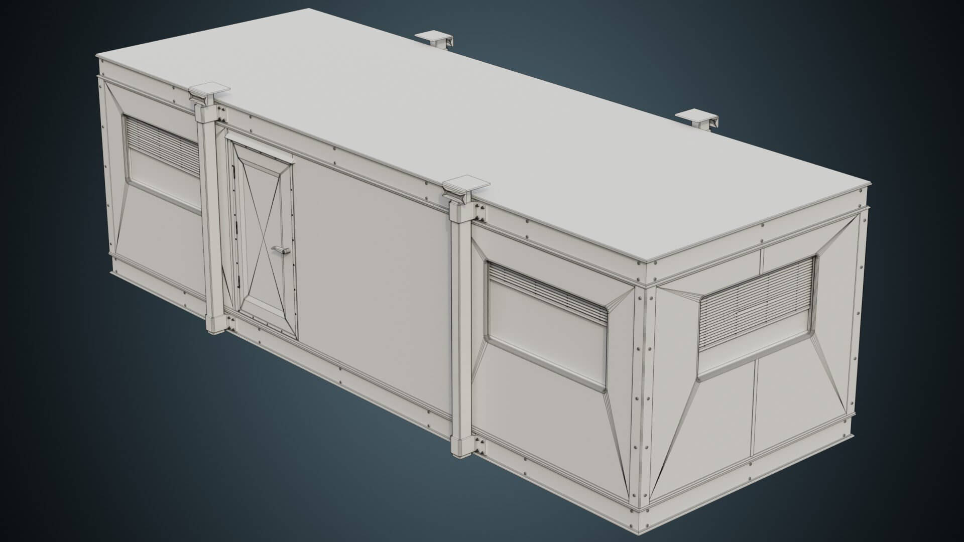 Portable Building 1B - 3D Model by weeray