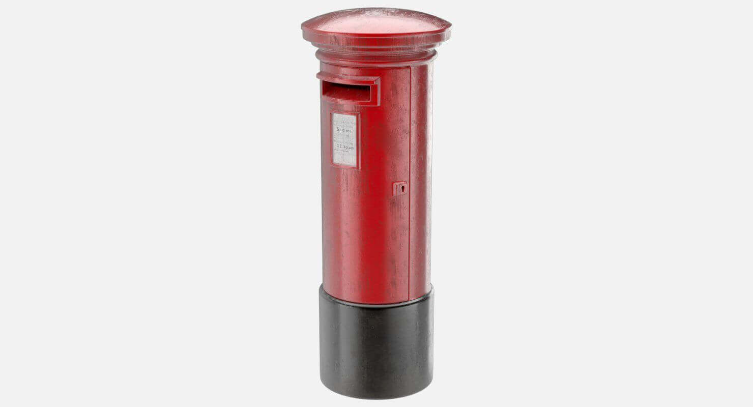 Post Box (textured) - 3D Model by weeray