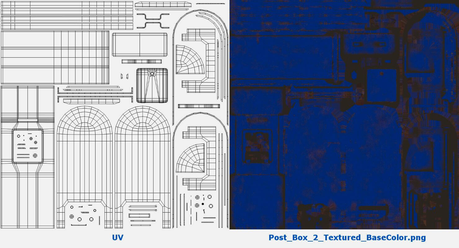 US Mailbox (textured) - 3D Model by weeray