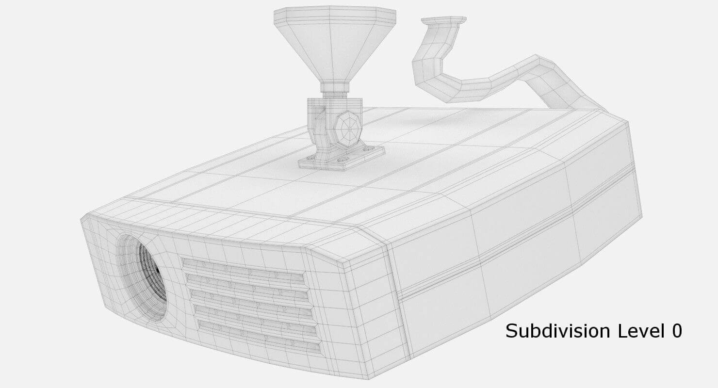 Ceiling Mounted Projector - 3D Model by weeray