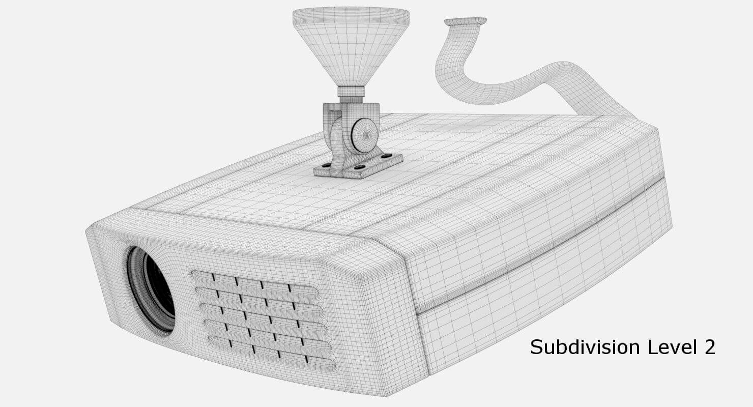 Ceiling Mounted Projector - 3D Model by weeray