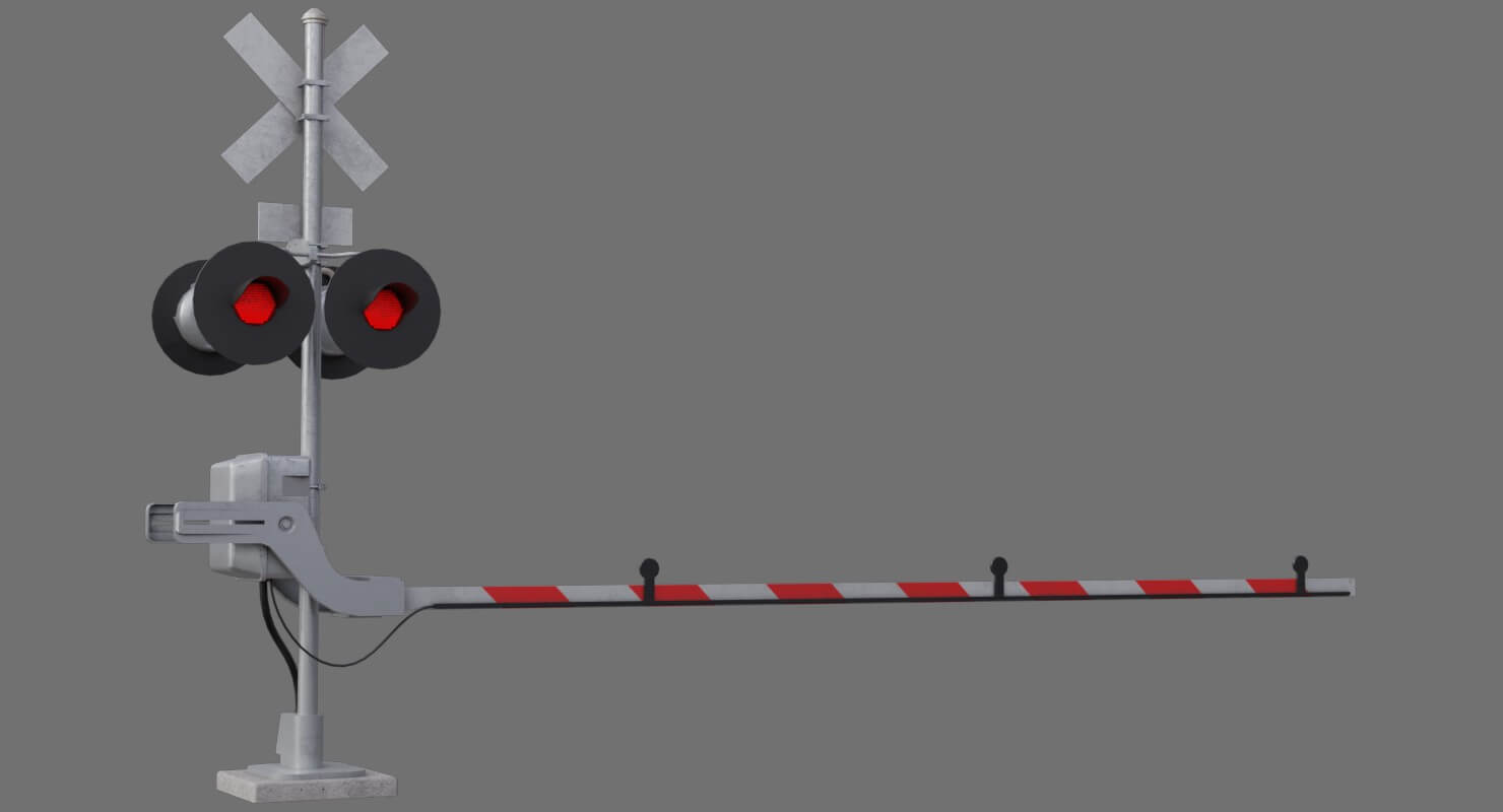 Railroad Crossing Gate - 3D Model by weeray