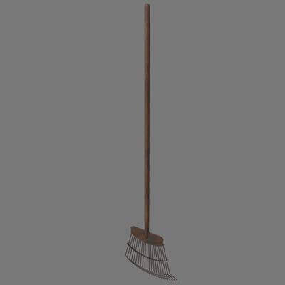 Rake (rusty) - 3D Model by weeray