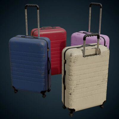 Rolling Suitcase 1 Basic - 3D Model by weeray