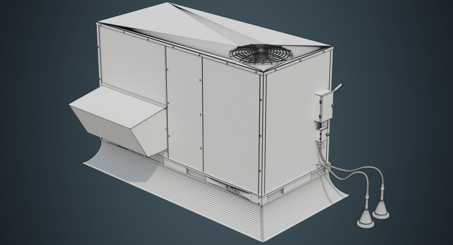 Rooftop AC Unit 2B - 3D Model by weeray