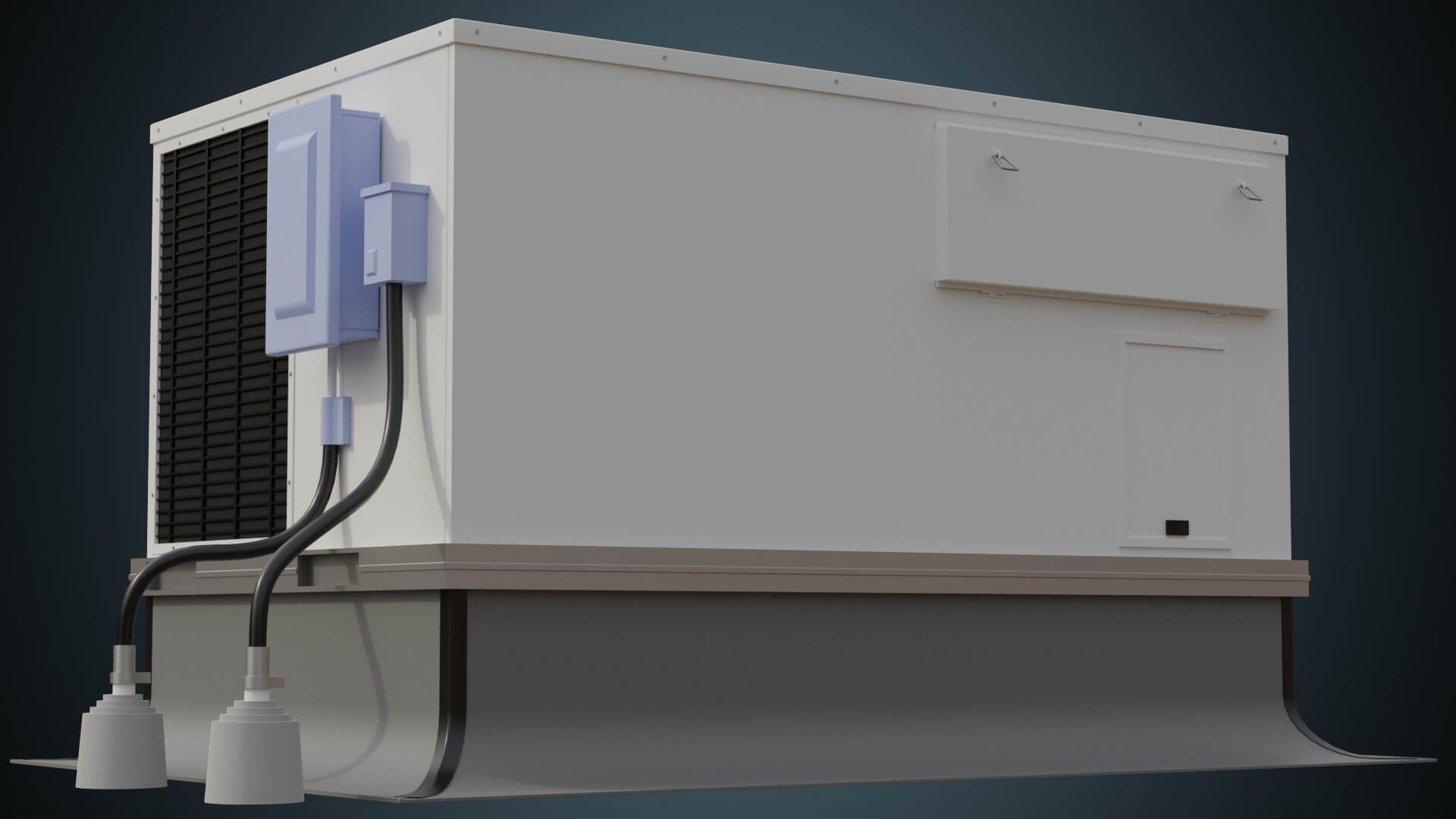 Rooftop AC Unit 6 Basic - 3D Model by weeray