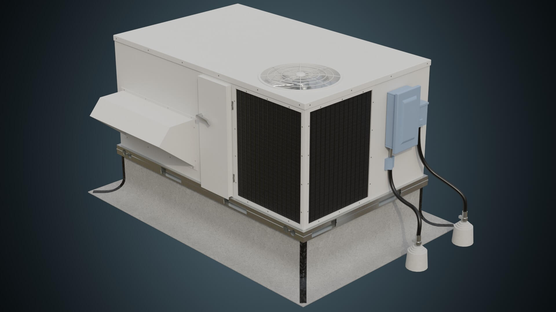 Rooftop AC Unit 6A - 3D Model by weeray