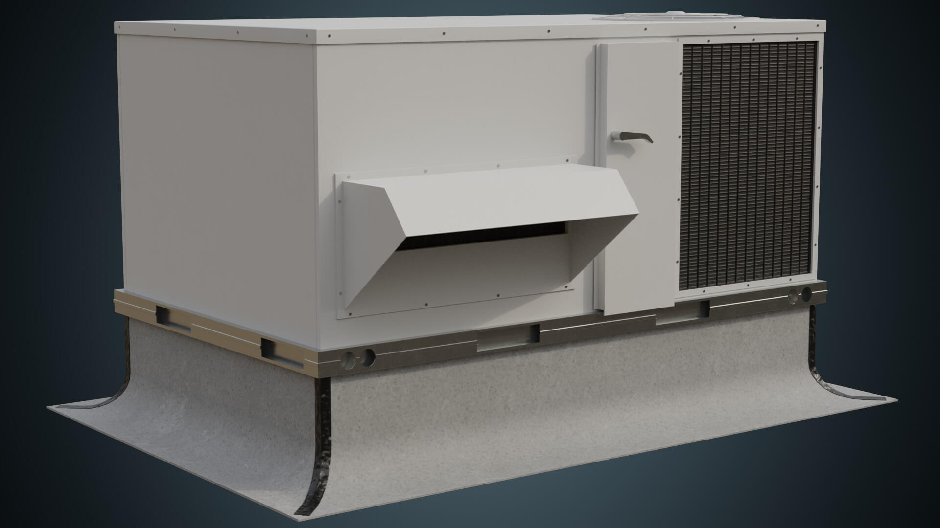 Rooftop AC Unit 6A - 3D Model by weeray