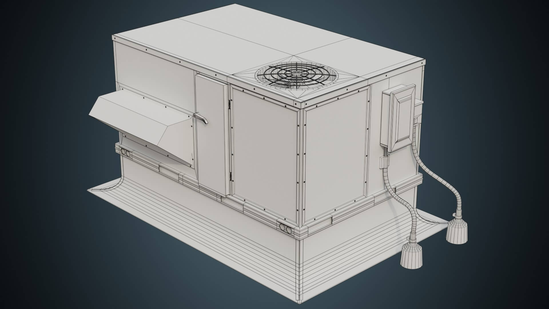 Rooftop AC Unit 6B - 3D Model by weeray