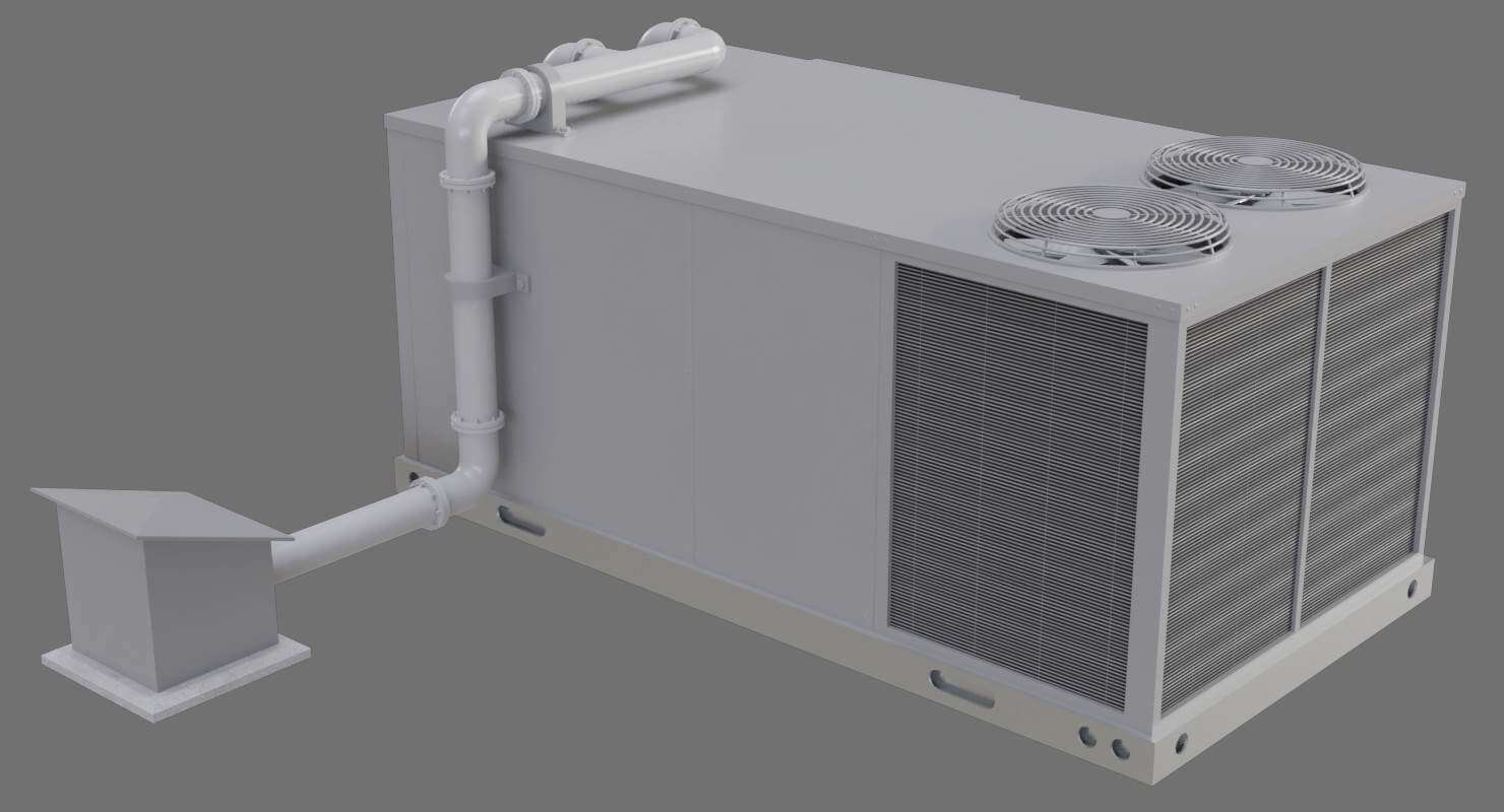Rooftop AC Unit - 3D Model by weeray
