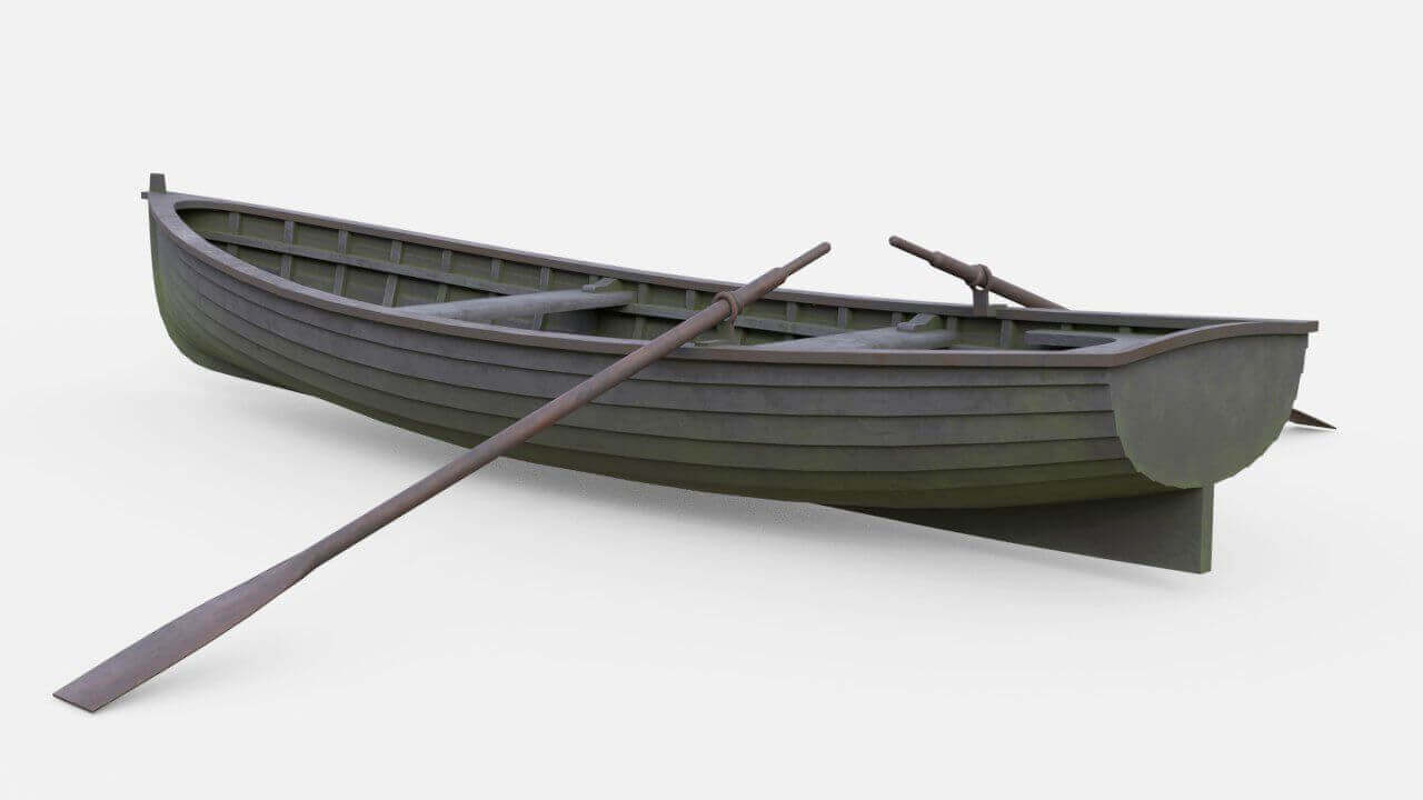 Rowboat (old) - 3D Model by weeray