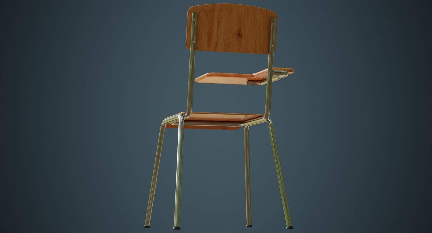 School Chair 2A - 3D Model by weeray
