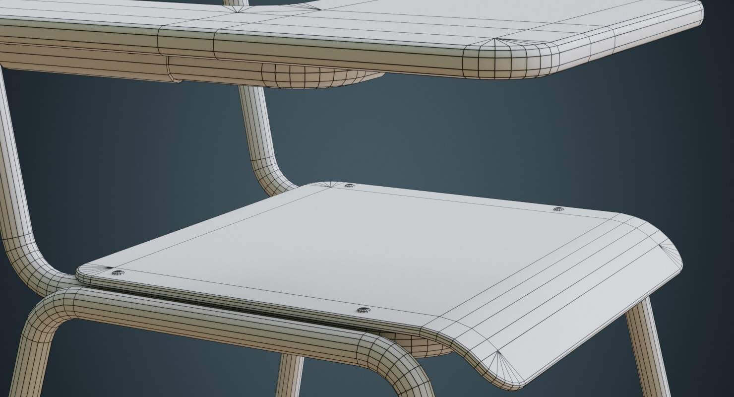 School Chair 2A - 3D Model by weeray