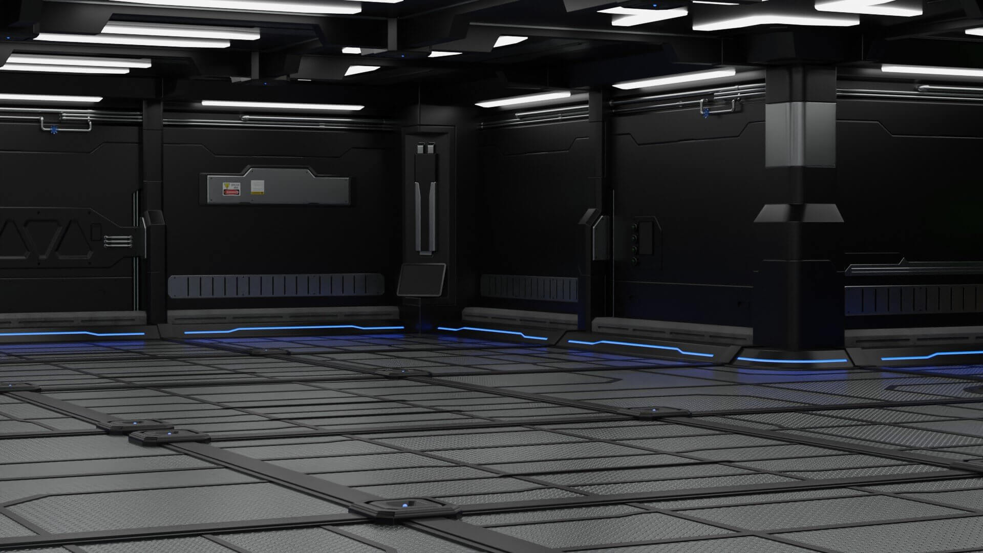 Sci Fi Modular Interior 1A - 3D Model by weeray