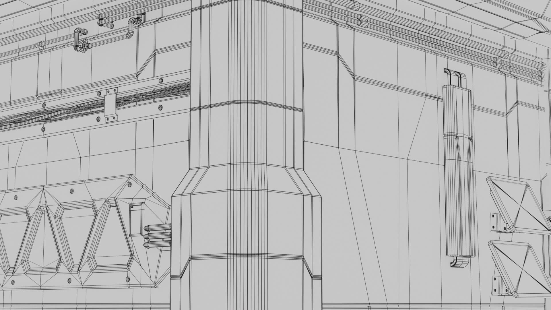 Sci Fi Modular Interior 1A - 3D Model by weeray