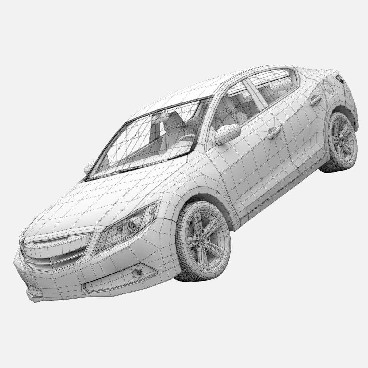 Sedan - 3D Model by weeray