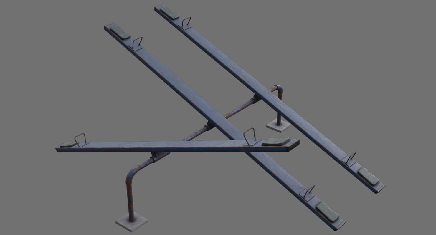 Seesaw (rusty) - 3D Model by weeray