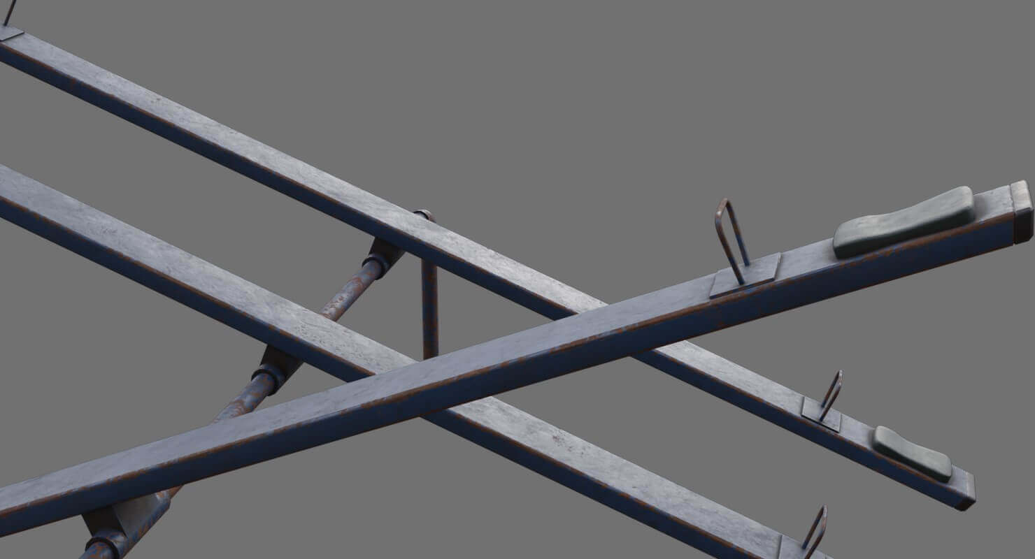 Seesaw (rusty) - 3D Model by weeray