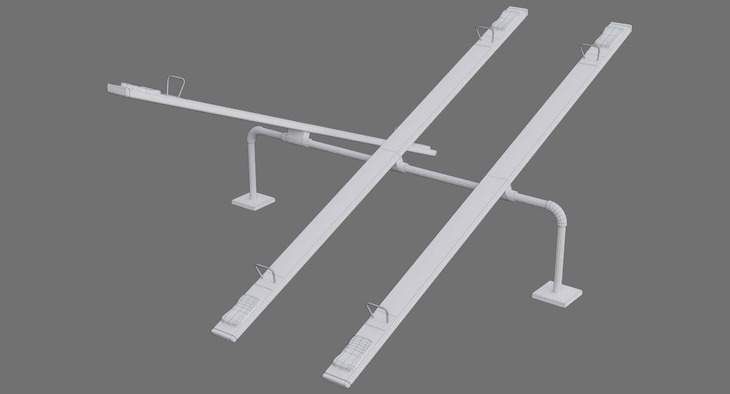 Seesaw (rusty) - 3D Model by weeray