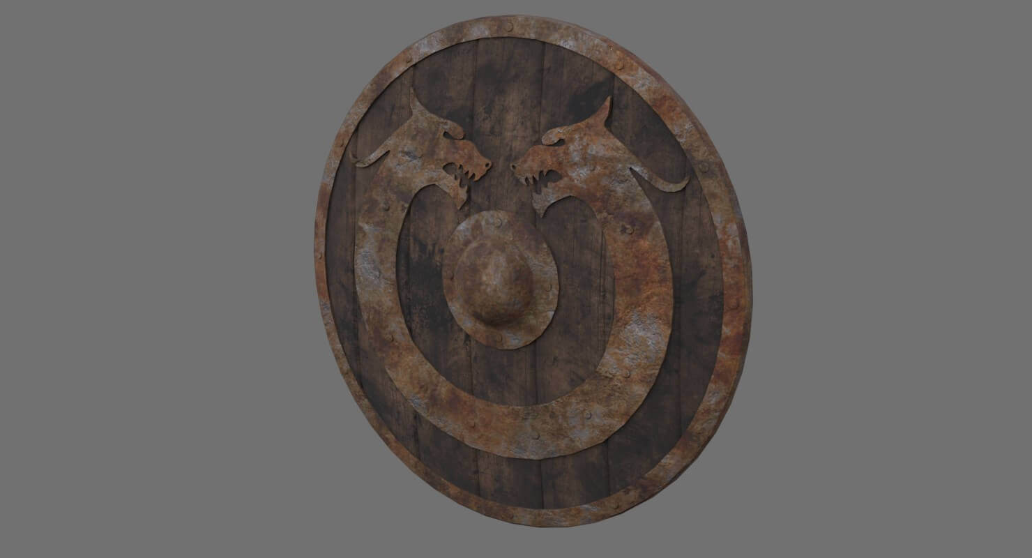 Shield (rusty) - 3D Model by weeray