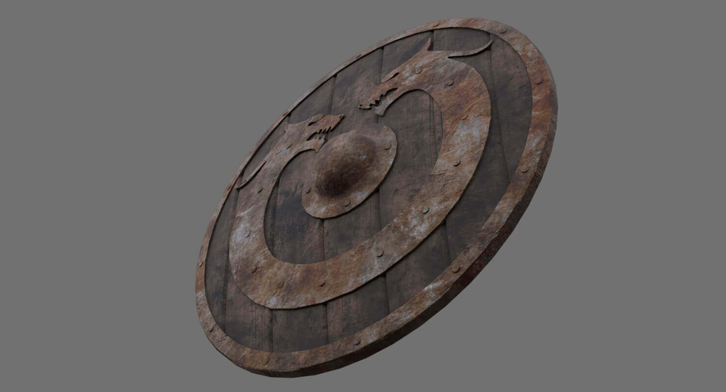 Shield (rusty) - 3D Model by weeray