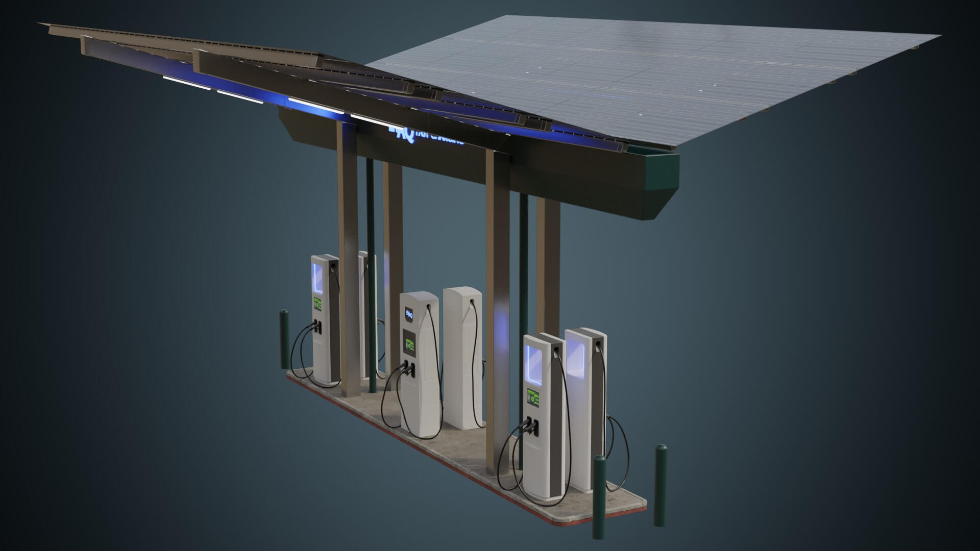 Solar Charging Station 1 Basic - 3D Model by weeray
