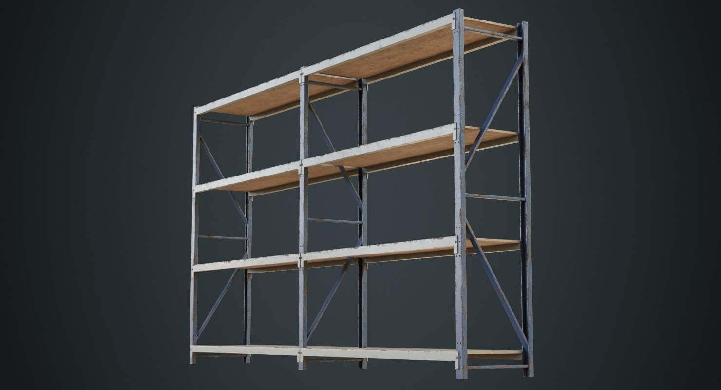 Steel Shelf 1B - 3D Model by weeray