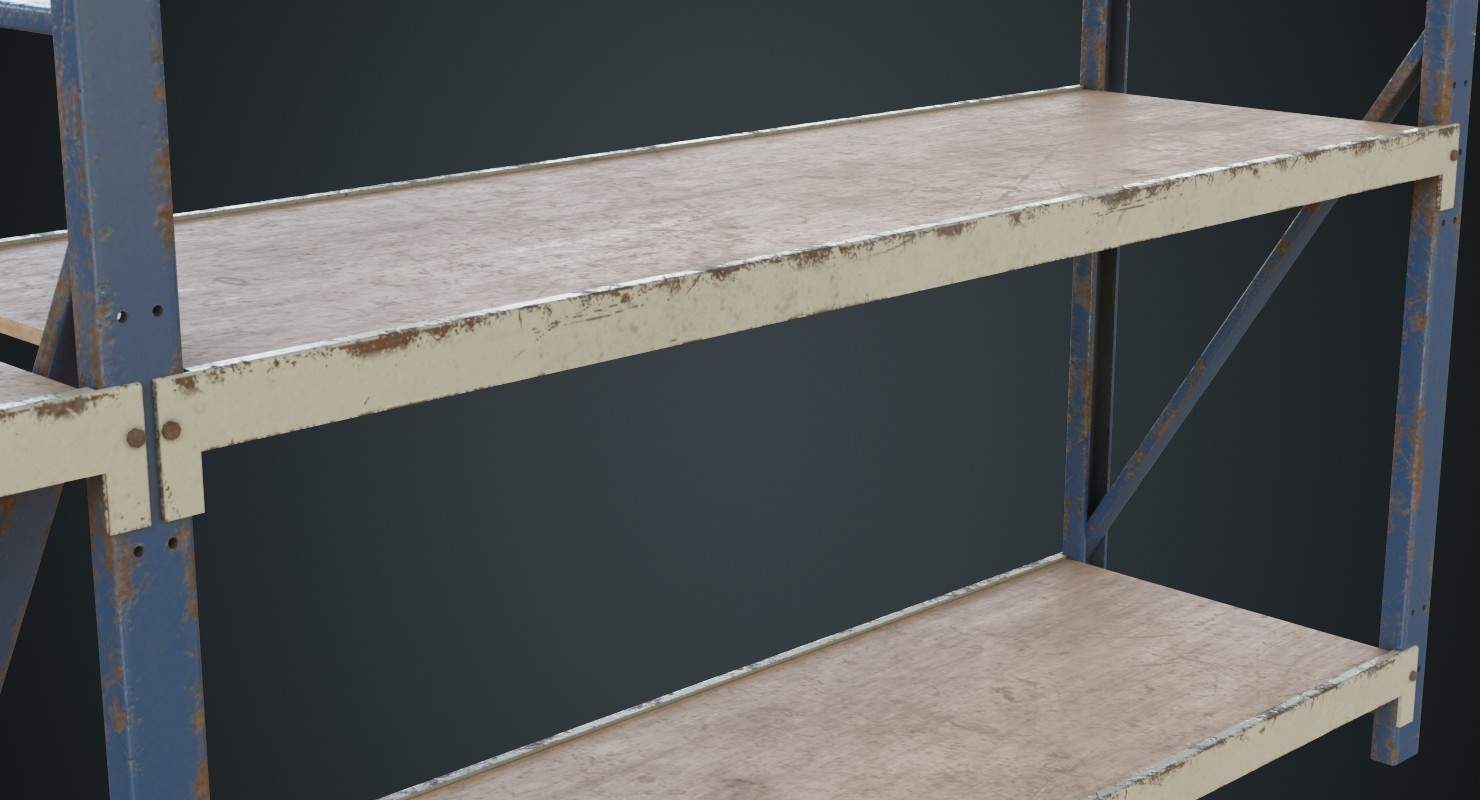 Steel Shelf 1B - 3D Model by weeray