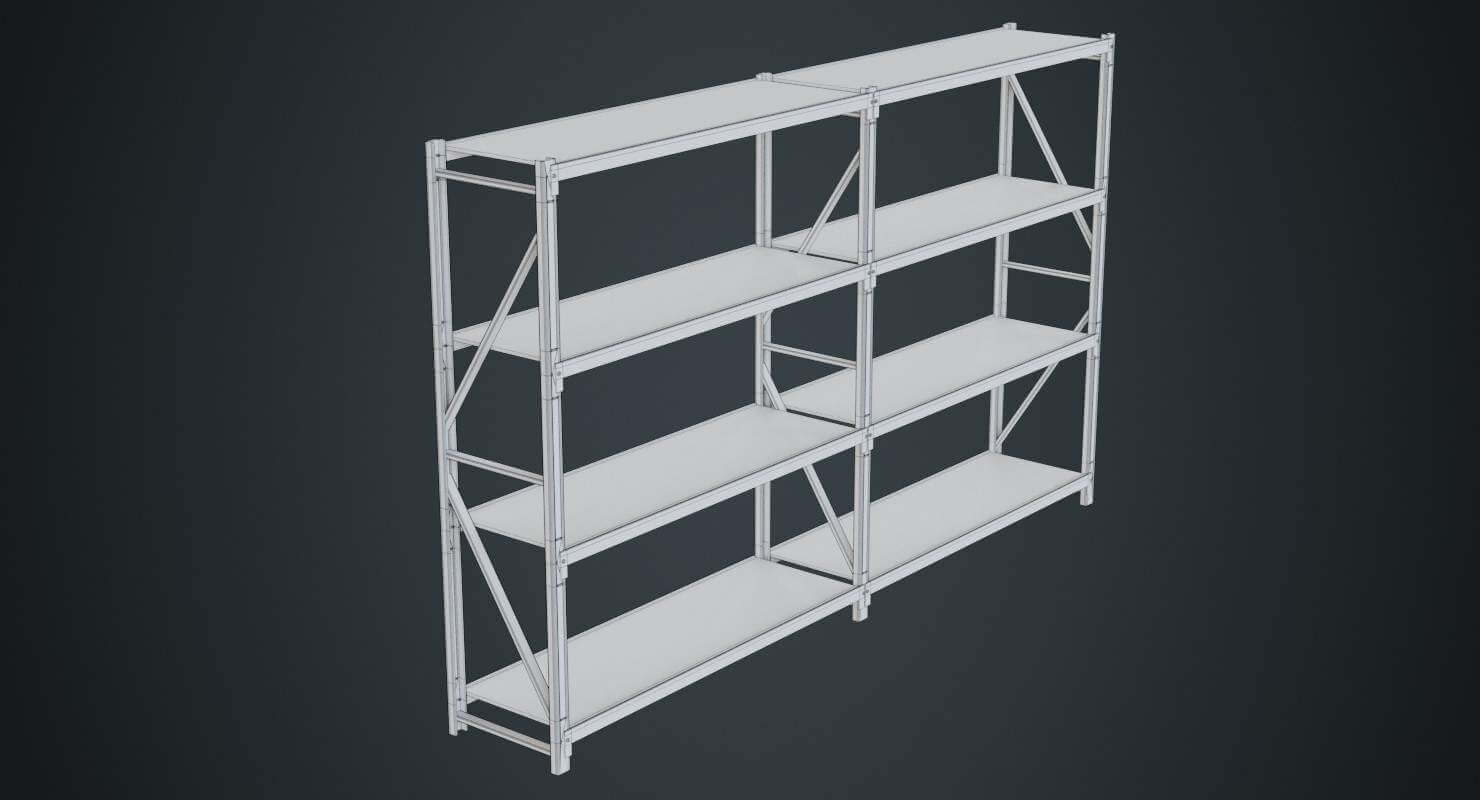 Steel Shelf 1B - 3D Model by weeray