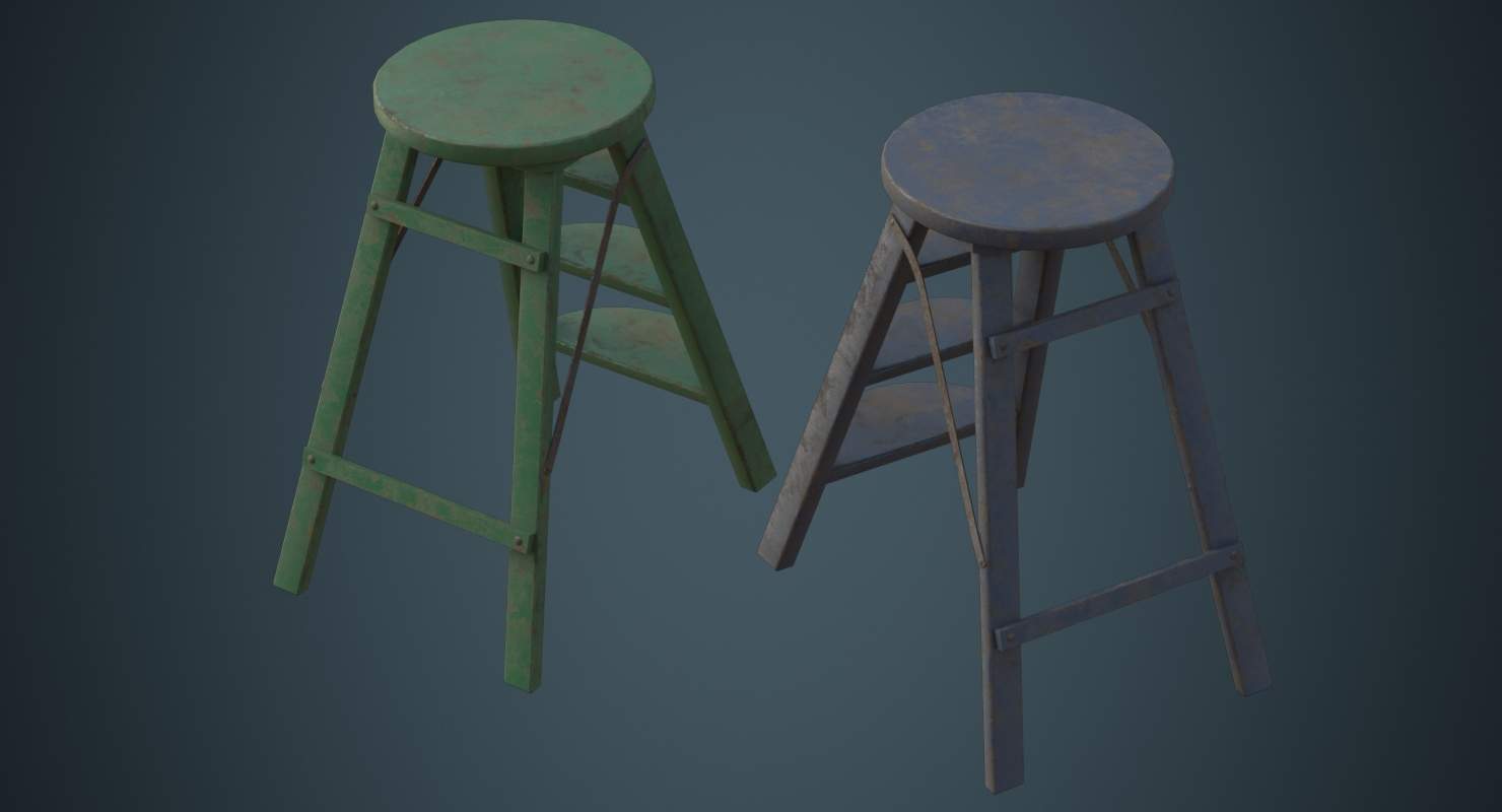 Step Ladder 2C - 3D Model by weeray