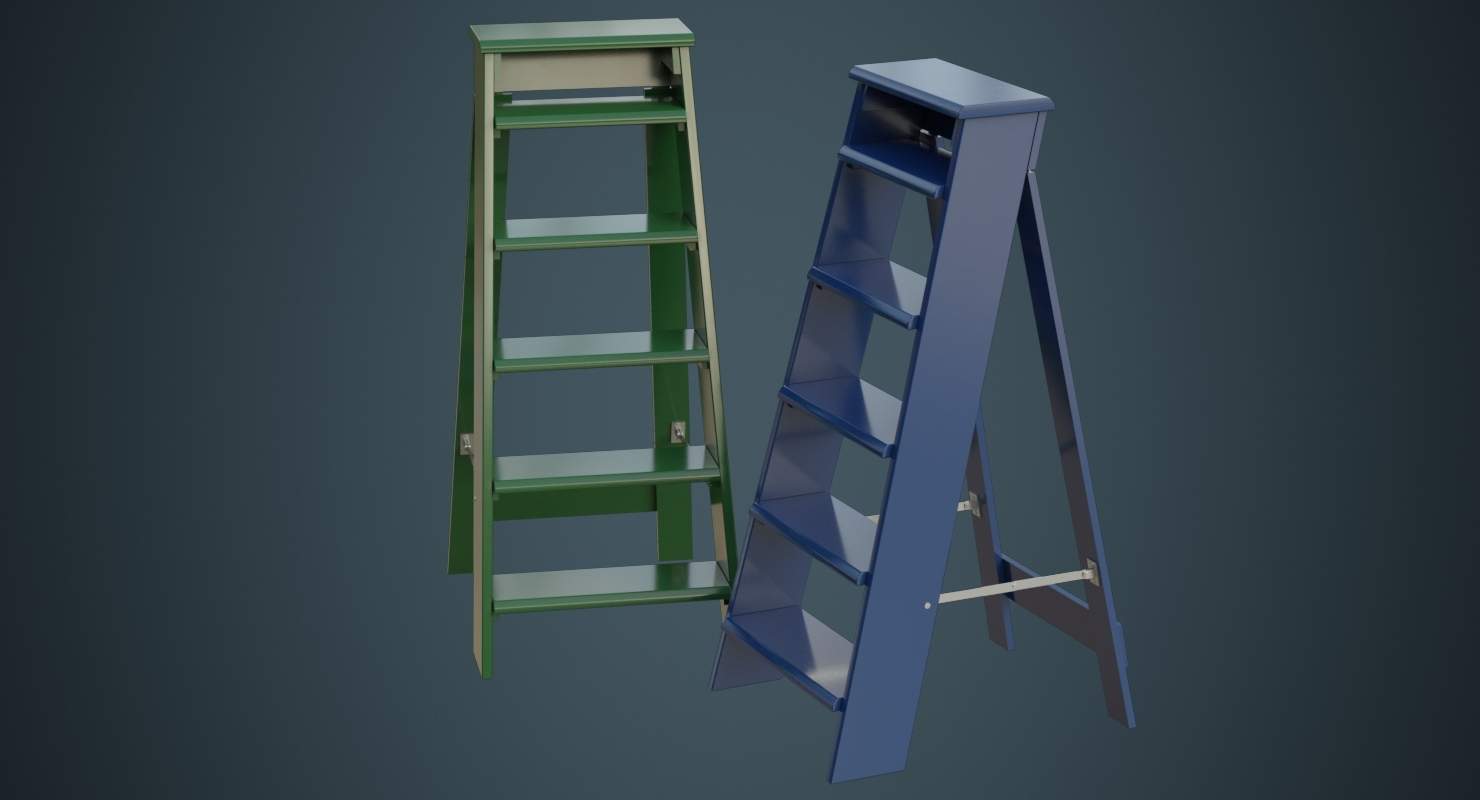 Step Ladder 3A - 3D Model by weeray