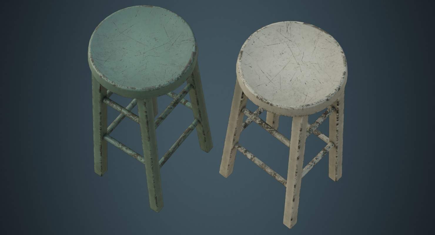 Stool 2D - 3D Model by weeray