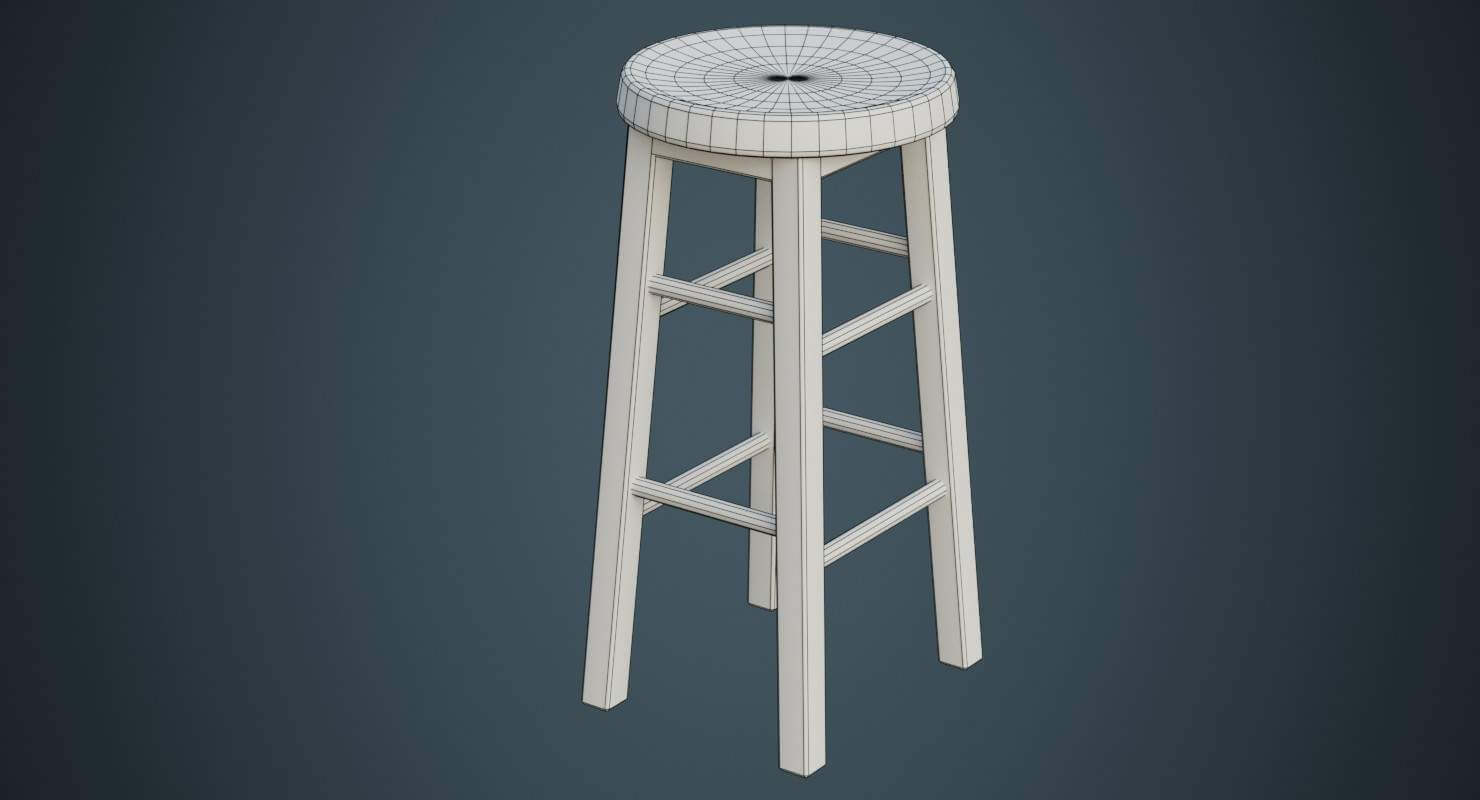 Stool 2D - 3D Model by weeray